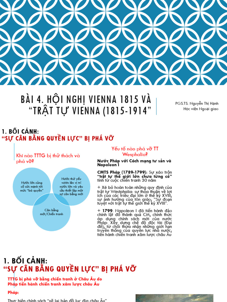 BÀI 4. Hội nghị Vienna và Trật tự Vienna | PDF