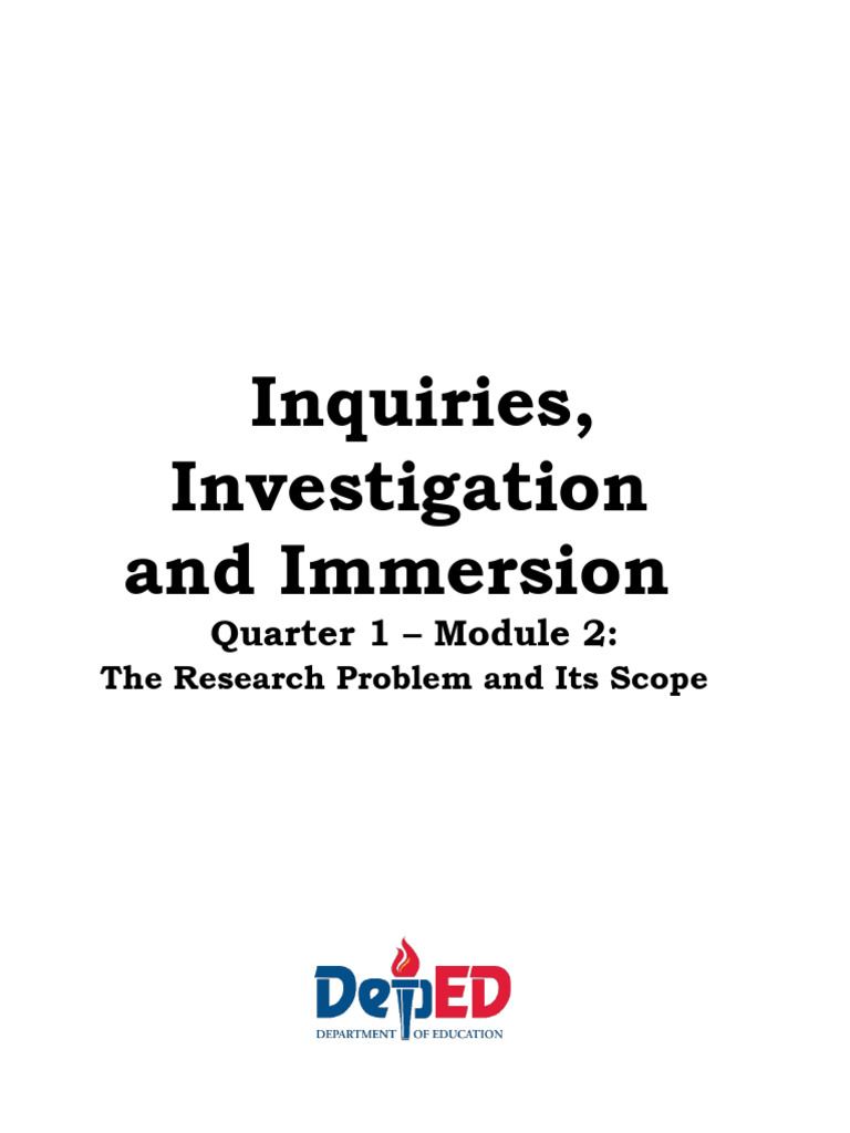 Research Problem and Its Scope Explained | PDF | Hypothesis | Theory