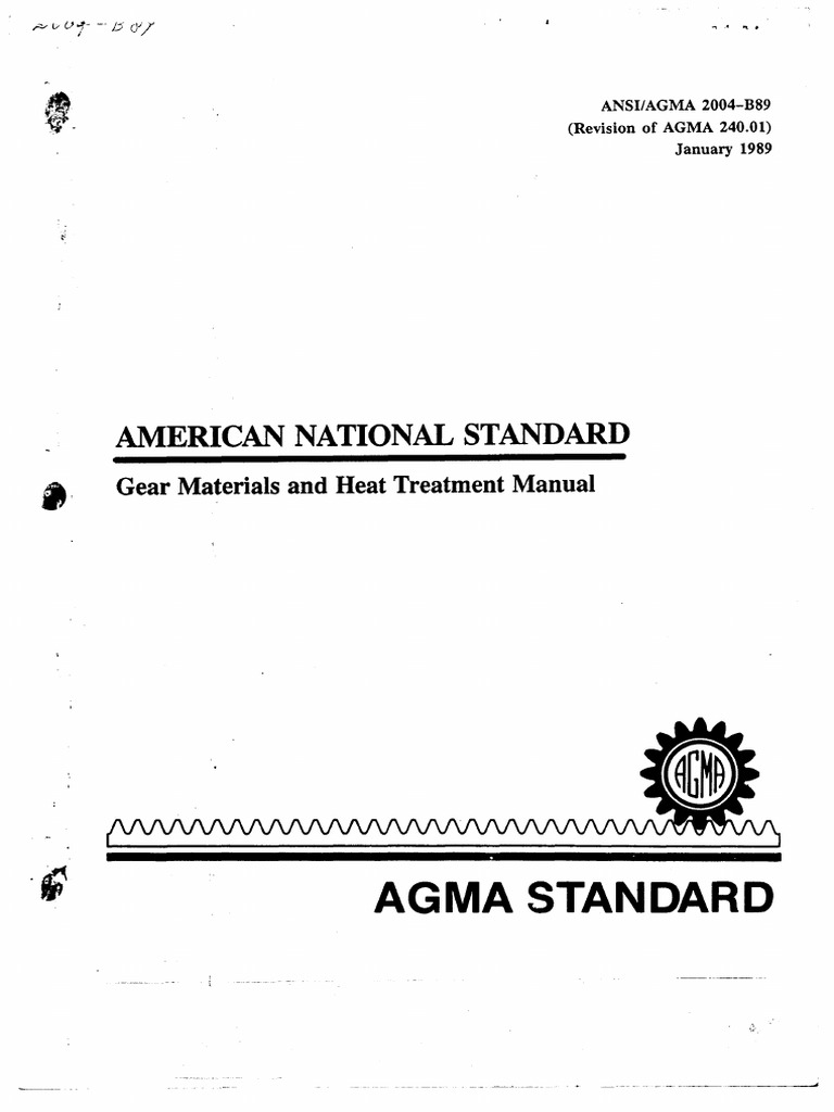 AGMA2004-B89-Gear Materials and Heat Treatment Manual | PDF