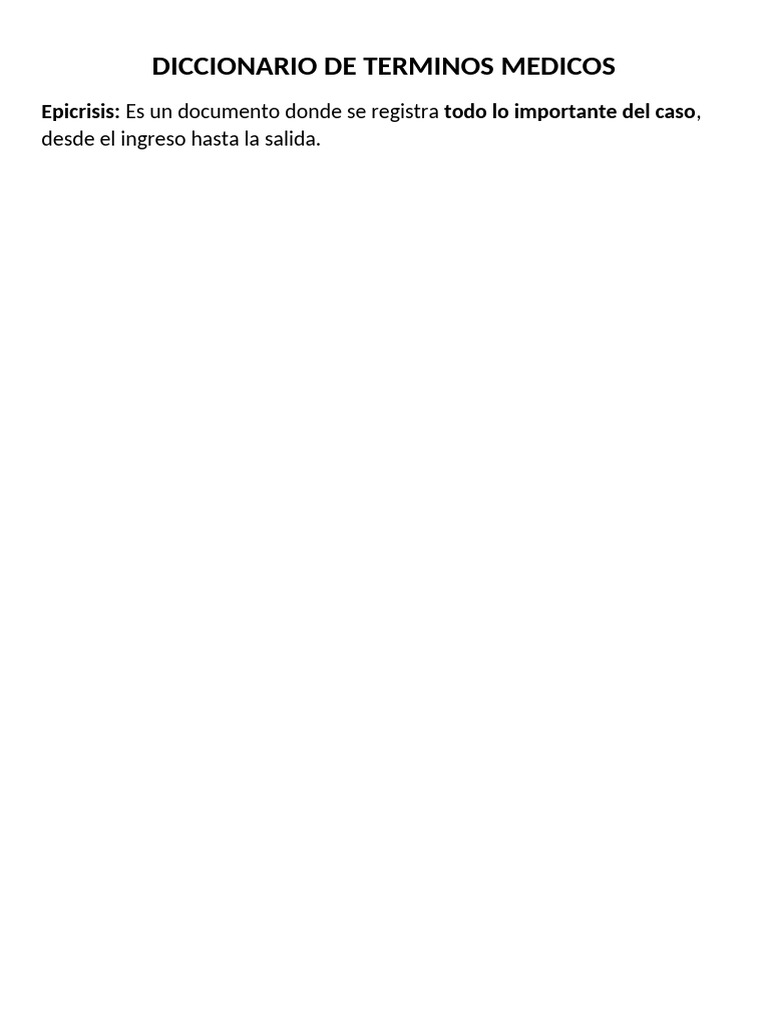 Diccionario de Terminos Medicos | PDF