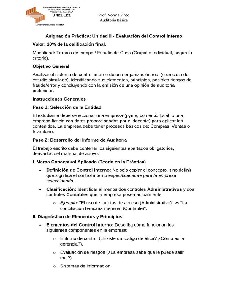Modulo II Asignación Práctica | PDF | Auditoría | Contabilidad