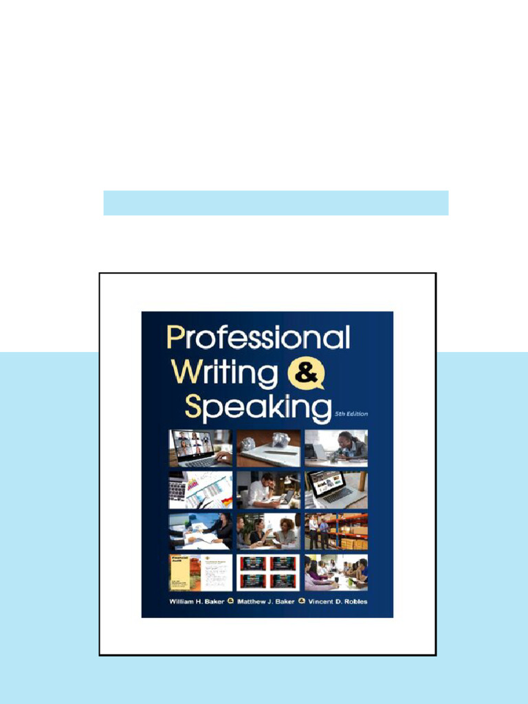 (Ebook) Professional Writing and Speaking by William H. Baker; Matthew ...