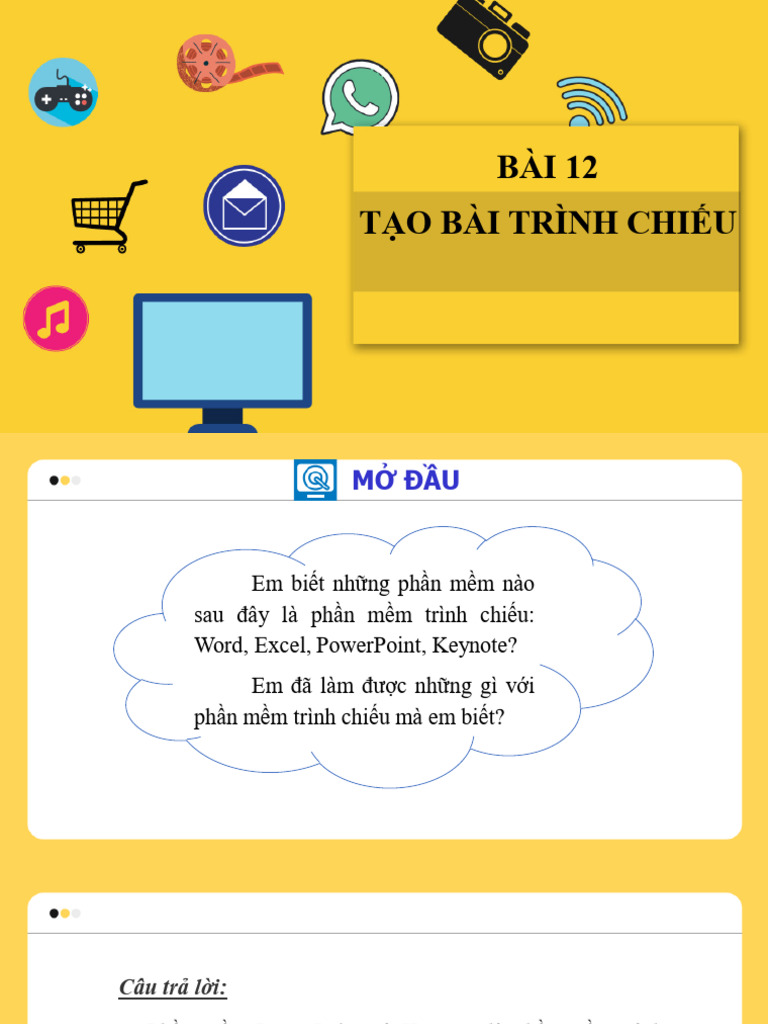 Bai Giang Dien Tu Mon Tin Hoc 7 Chu de e Bai 12 Tao Bai Trinh Chieu CA ...