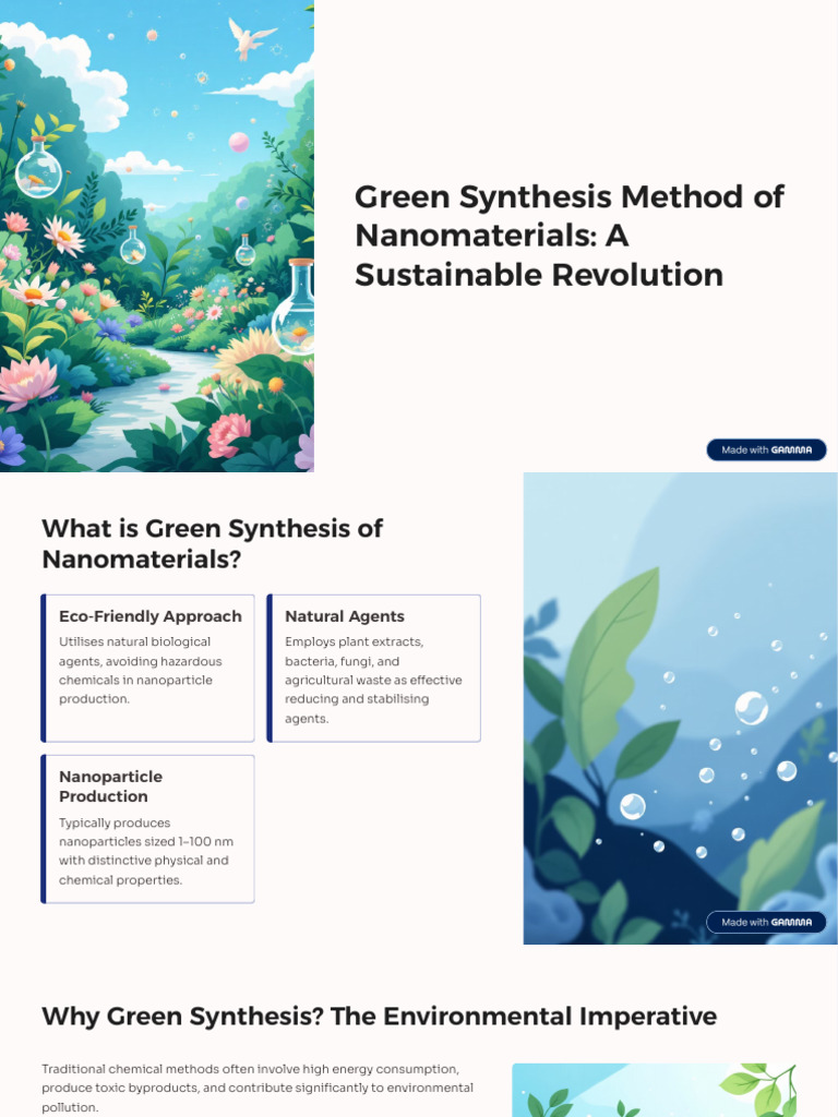 Green Synthesis Method of Nanomaterials A Sustainable Revolution | PDF ...