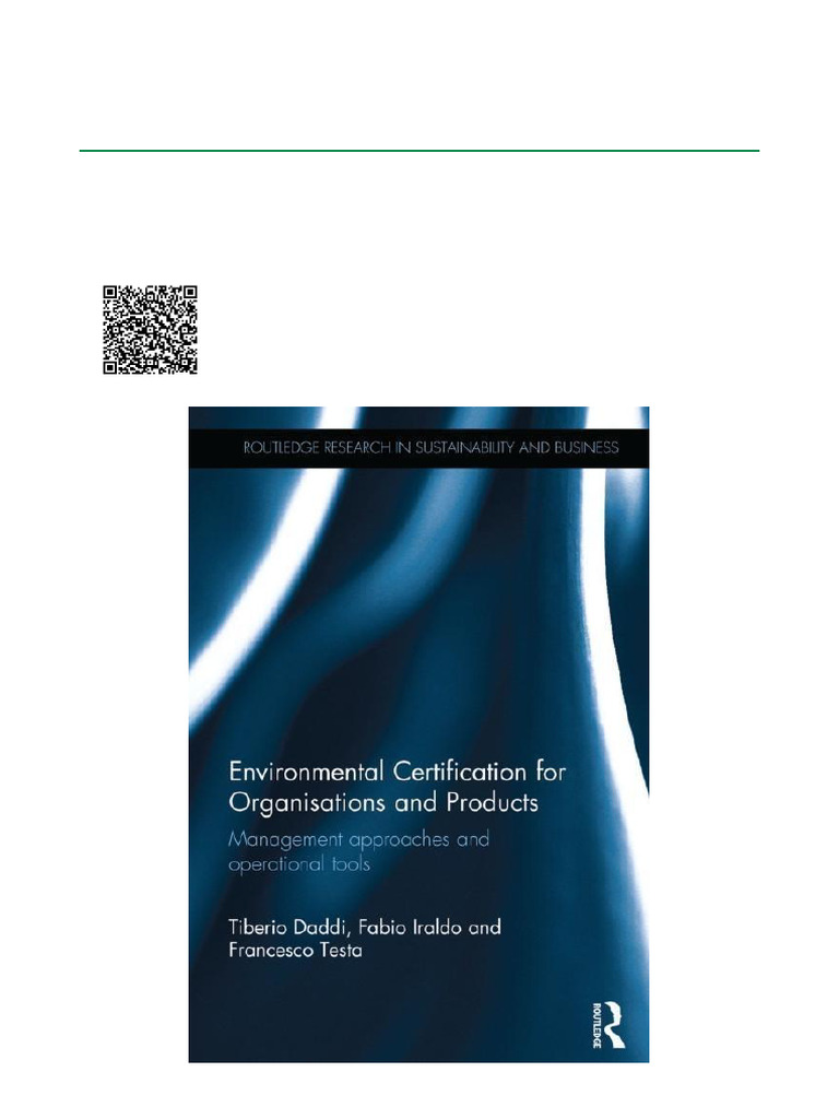 Environmental Certification for Organisations and Products Management ...