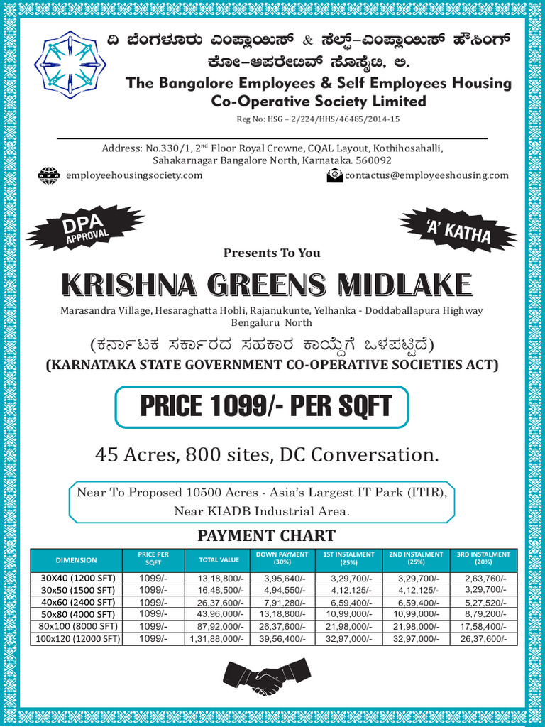 Krishna Greens Midlake Housing Details | PDF | Chess Openings | Chess