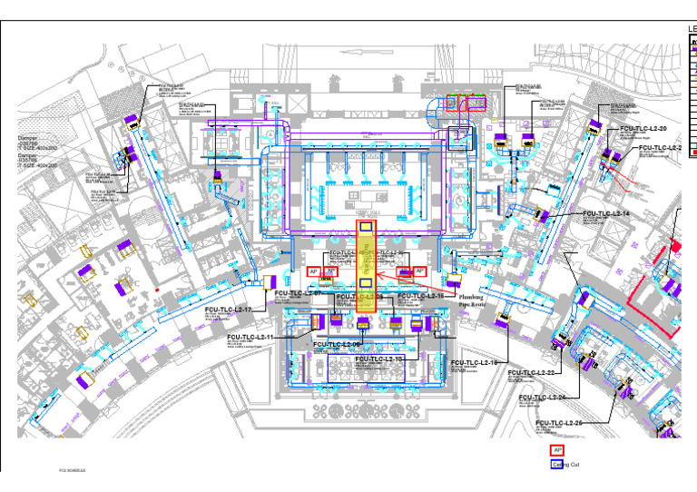l2 Public Area Lobby & Right Wing Pipe Route Layout | PDF
