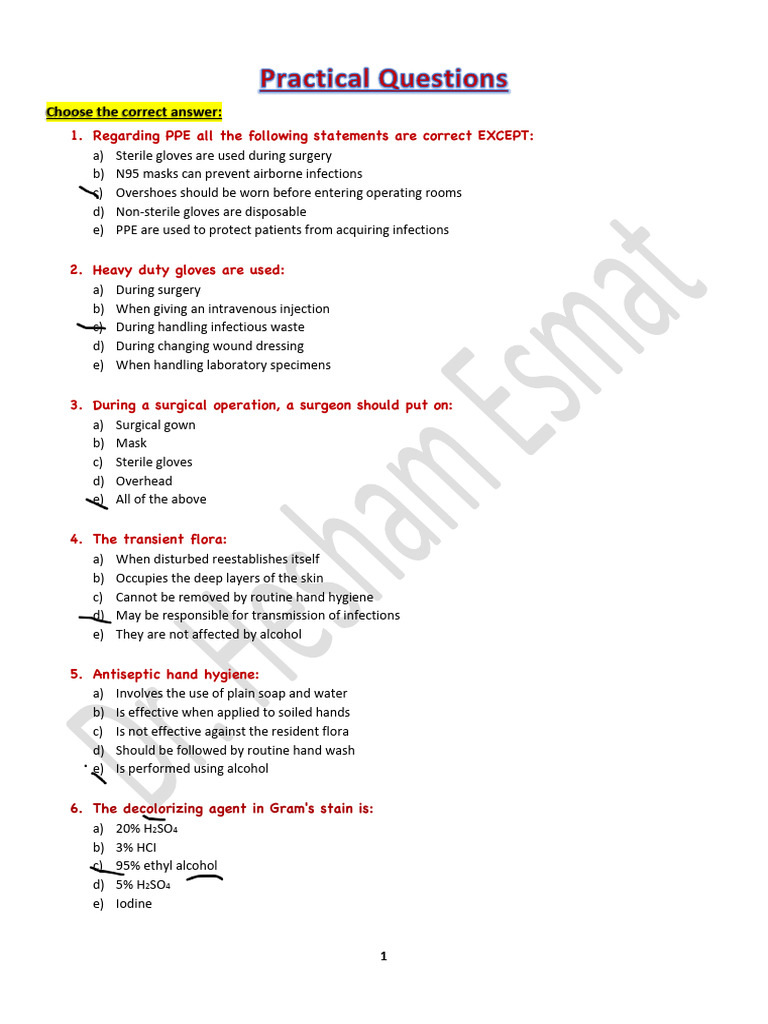 Microbiology Practical Exam Questions | PDF | Polymerase Chain Reaction ...