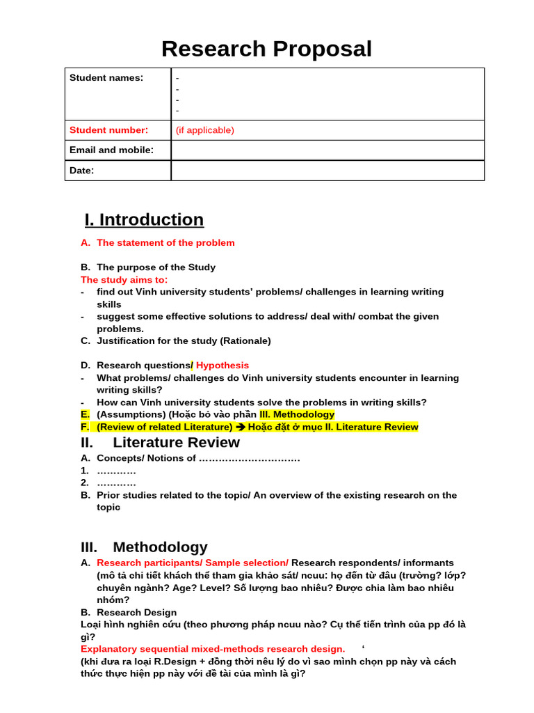Research Proposal Template - 2023 | PDF | Qualitative Research | Theory