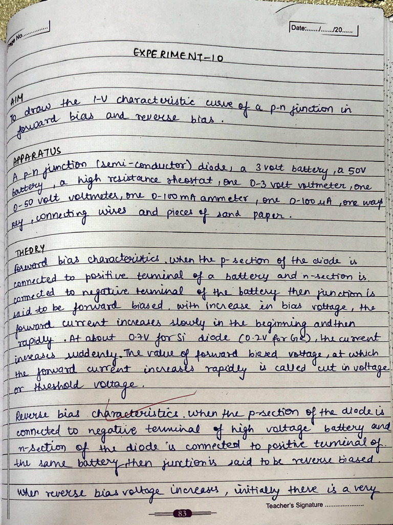 P-n Junction Diode Experiment-8 (1) | PDF