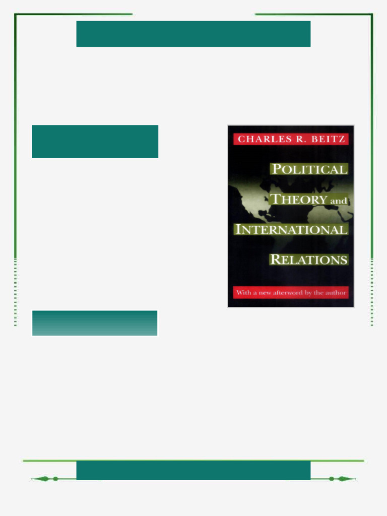 Political Theory and International Relations 1st edition by Charles ...