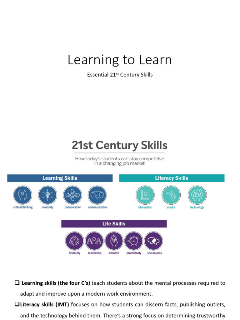 Essential 21st Century Skills Overview | PDF | Literacy | Social Psychology