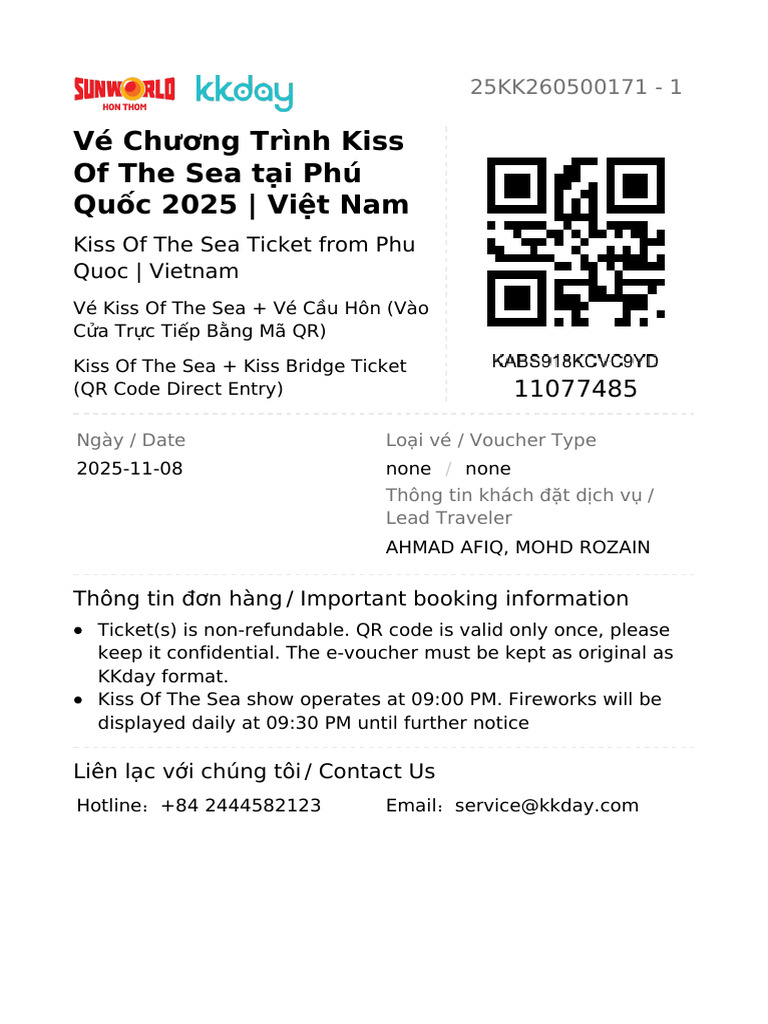 Confirmation For Booking ID | PDF