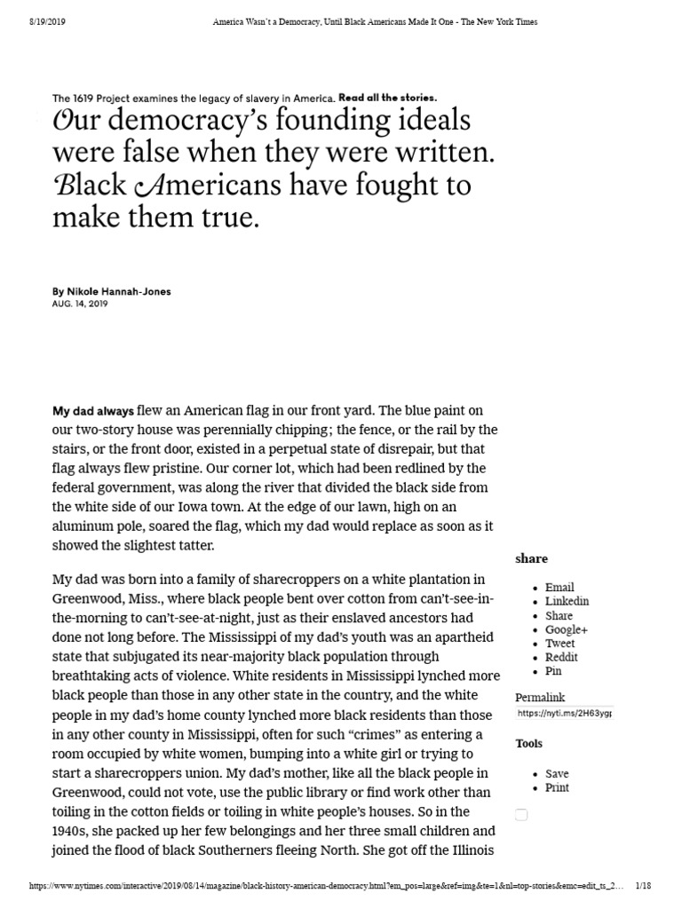 3 America Wasn’t a Democracy, Until Black Americans Made It One ...