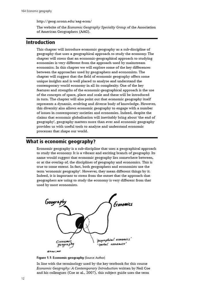Understanding Economic Geography Basics | PDF | Geography | Economics