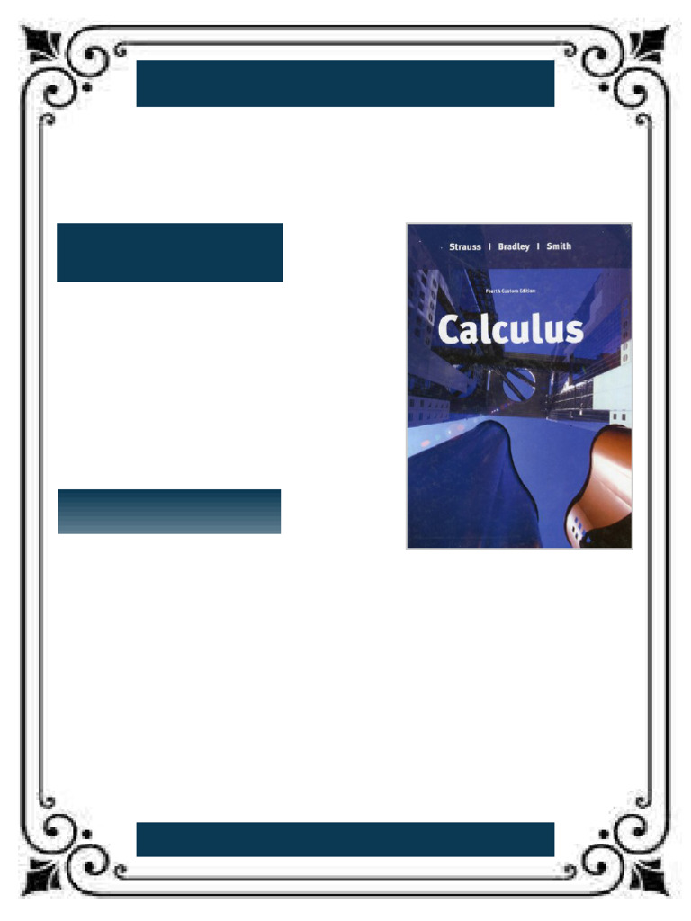 Calculus 4th Custom Edition Monty J. Strauss ebook open digital version ...