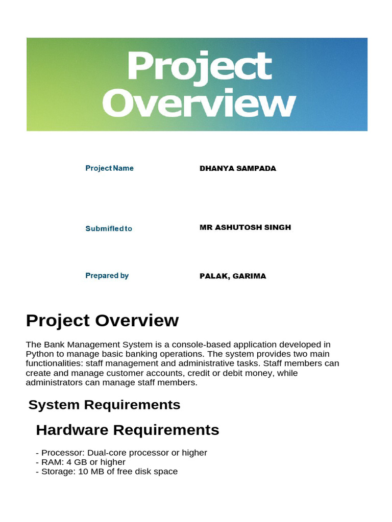 Bank Management System Report | PDF | Debits And Credits | Databases