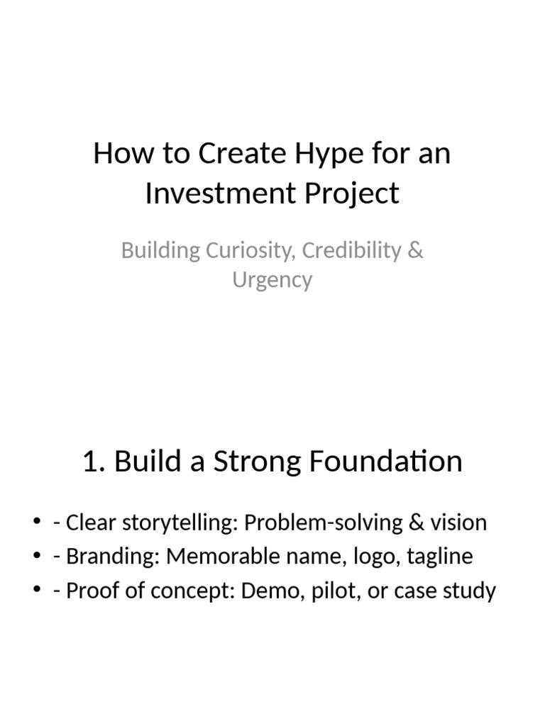 Create Hype Investment Project 2 | PDF