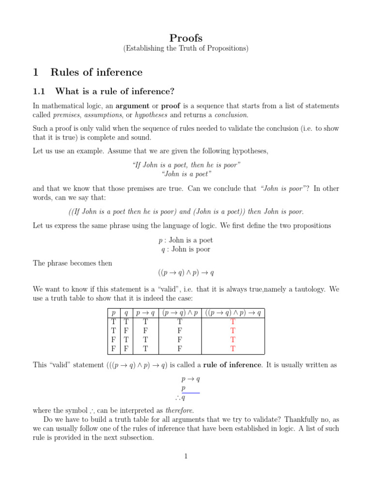 Proofs | PDF | Mathematical Proof | Logic
