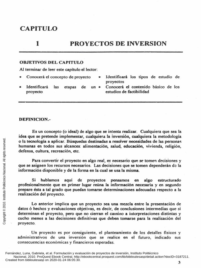 1 - Proyectos de Inversión | PDF | Economias
