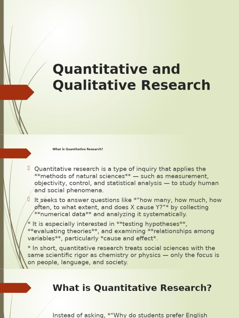 Quantitative vs. Qualitative Research Explained | PDF | Quantitative ...
