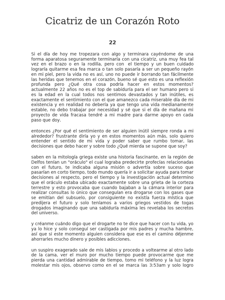 Cicatriz de Un Corazón Roto | PDF | Verdad | Amor