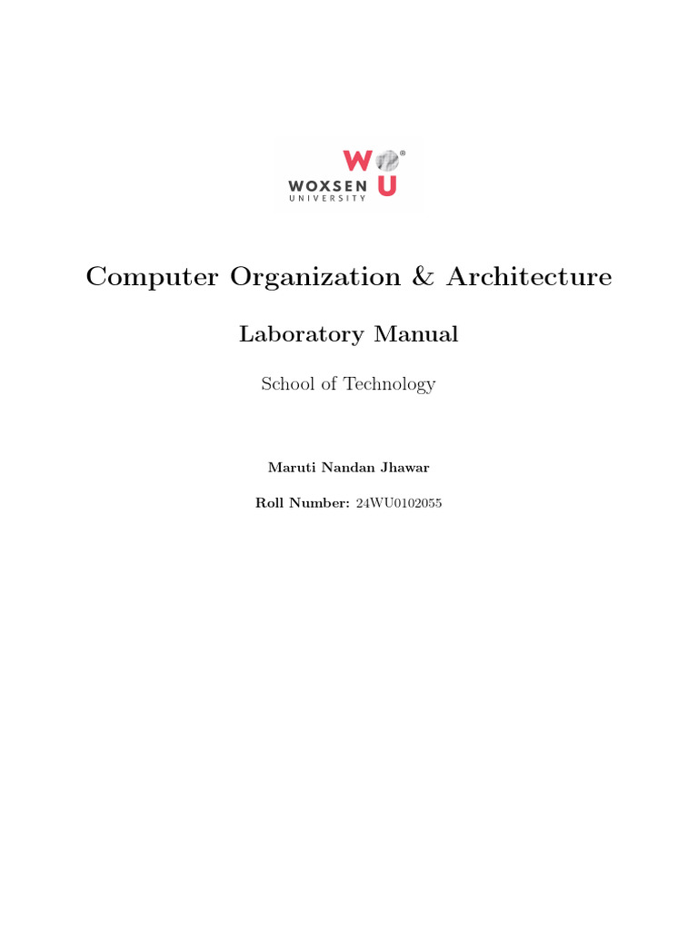 Coa Lab Manual | PDF | Logic Gate | Digital Electronics
