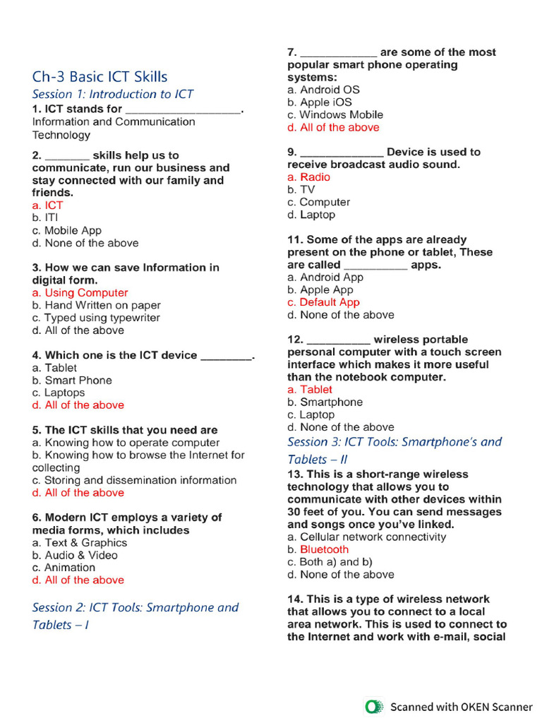 CL9 Emp Skills L3 Ict Skills | PDF