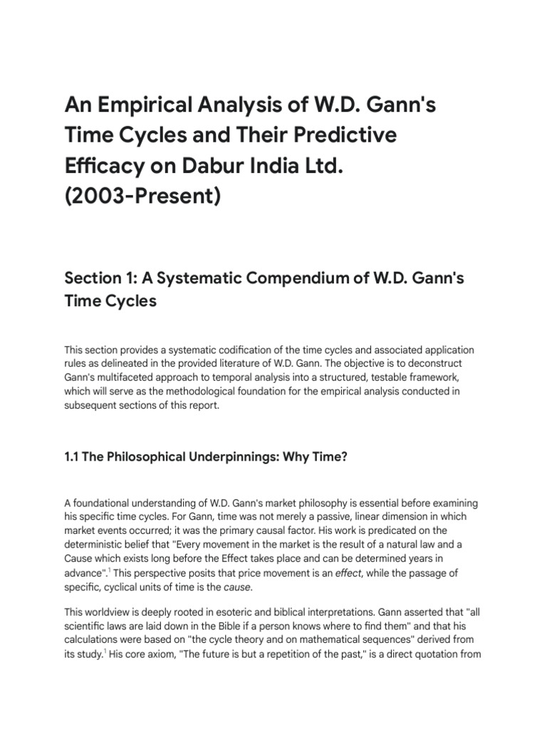 Gann's Time Cycles: Predicting Dabur Trends | PDF | Forecasting ...