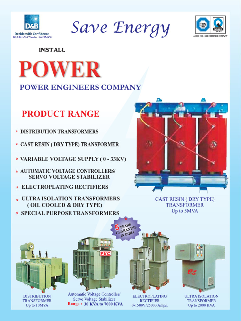 Industrial Voltage Control Solutions | PDF | Transformer | Insulator ...