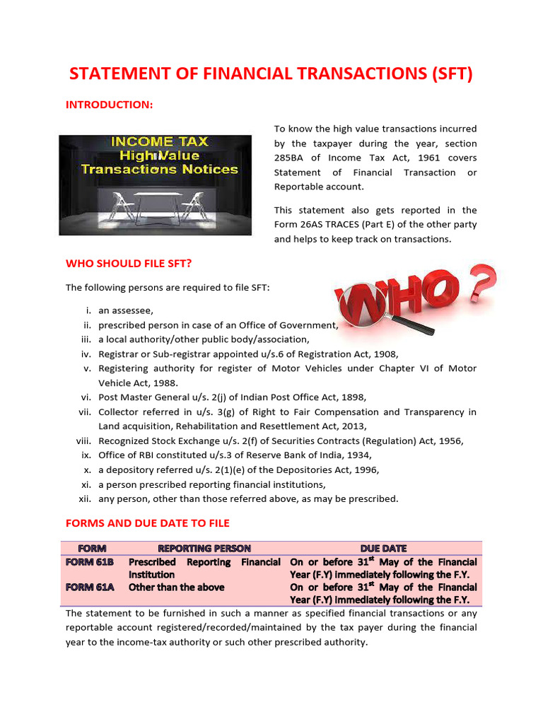 Statement of Financial Transactions | PDF | Payments | Banks