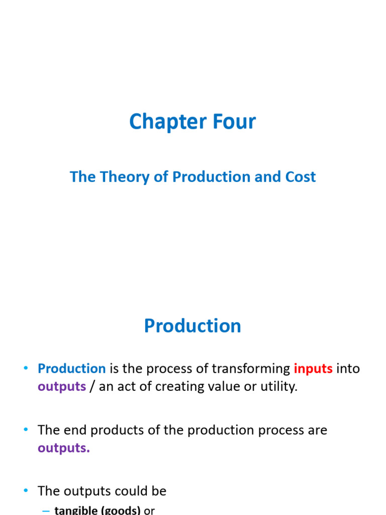 Production Theory and Cost Analysis | PDF | Production Function ...