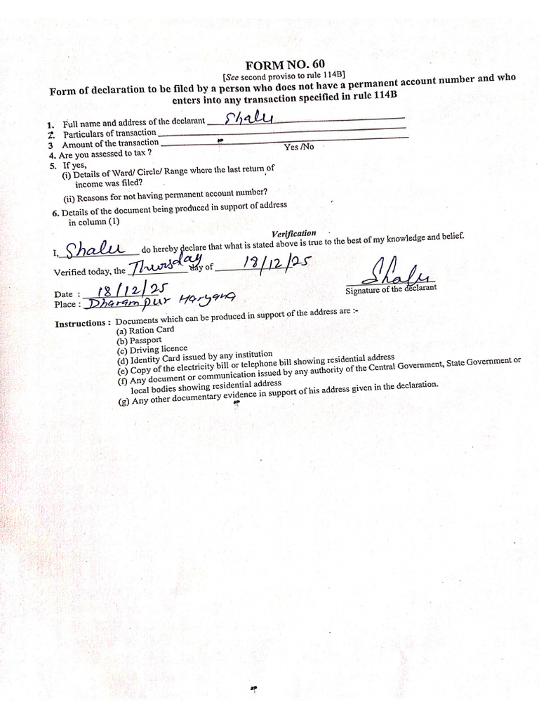 Form 60 | PDF
