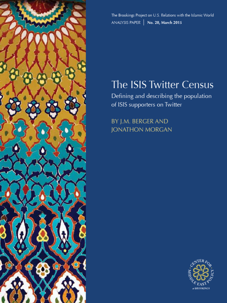 By J.M. BeRgeR Isis Twitter | PDF | Sampling (Statistics)