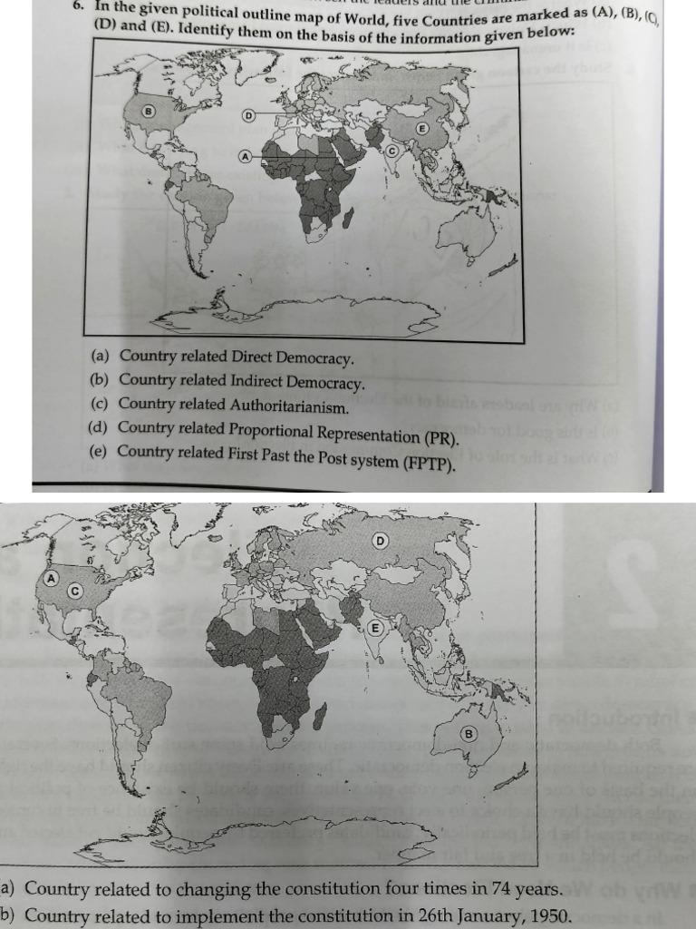 Class XI Political Science Revision Map Skill | PDF