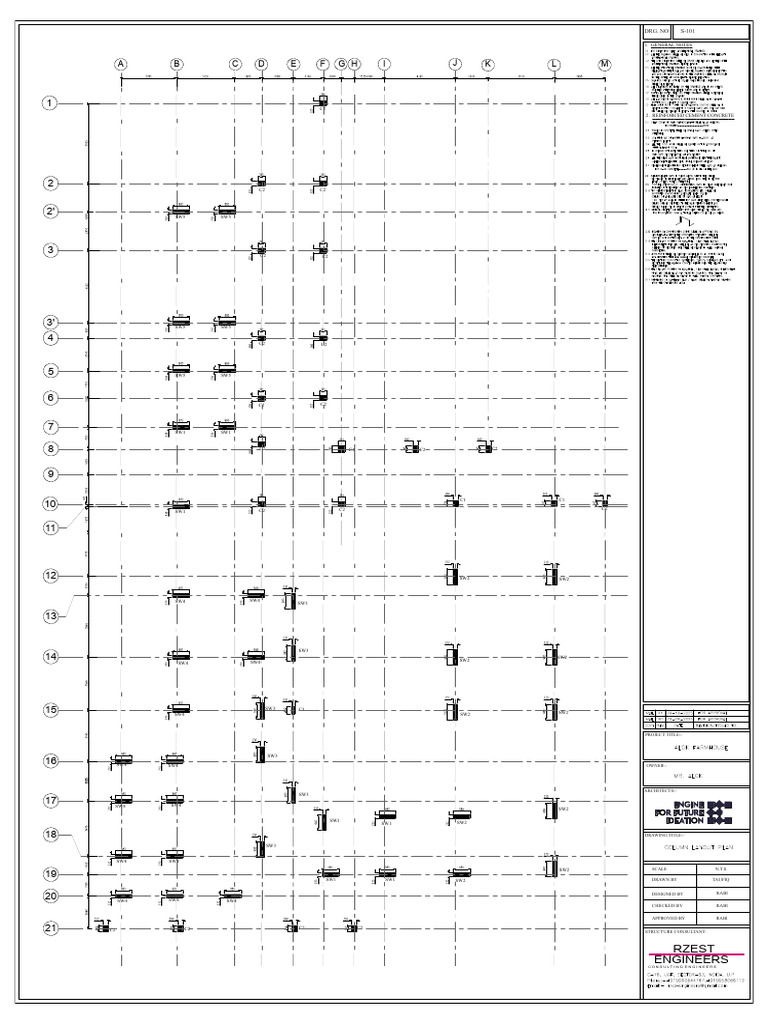 Structural Drawing Overview SW1-SW5 | PDF