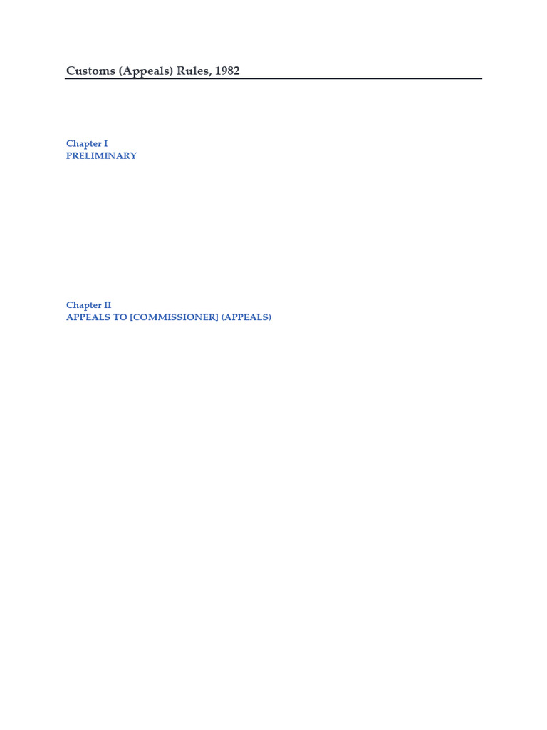 Customs Appeals Rules Overview 1982 | PDF | Appeal | Tribunal