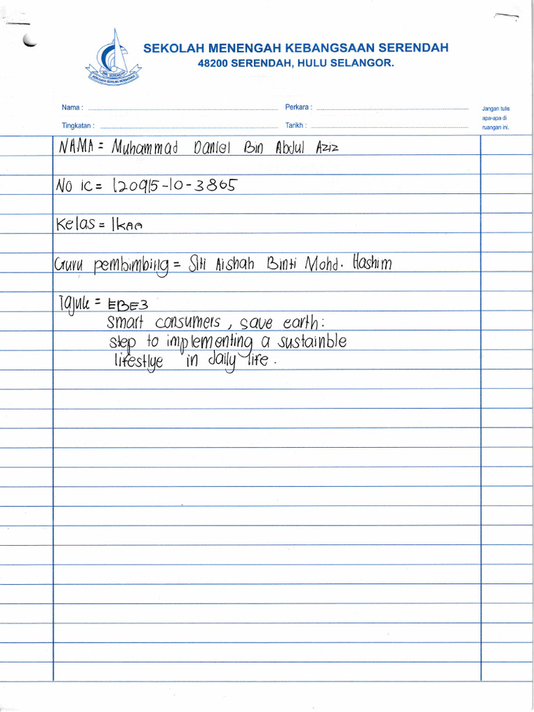 EBE 3 - MUHAMMAD DANIEL BIN ABDUL AZIZ | PDF