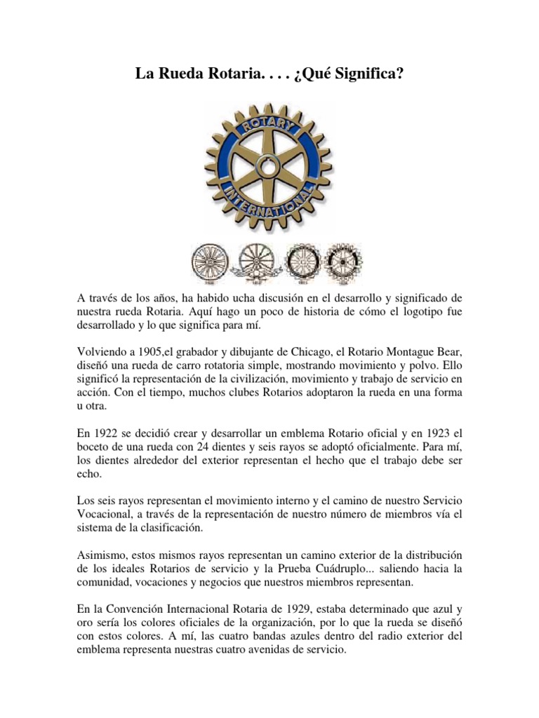 La Rueda Rotaria... ¿Que Significa | PDF