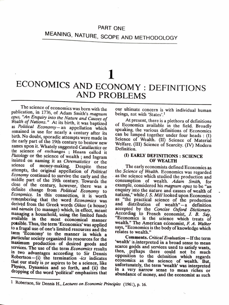 Understanding Economics: Definitions & Scope | PDF | Economics | Economies