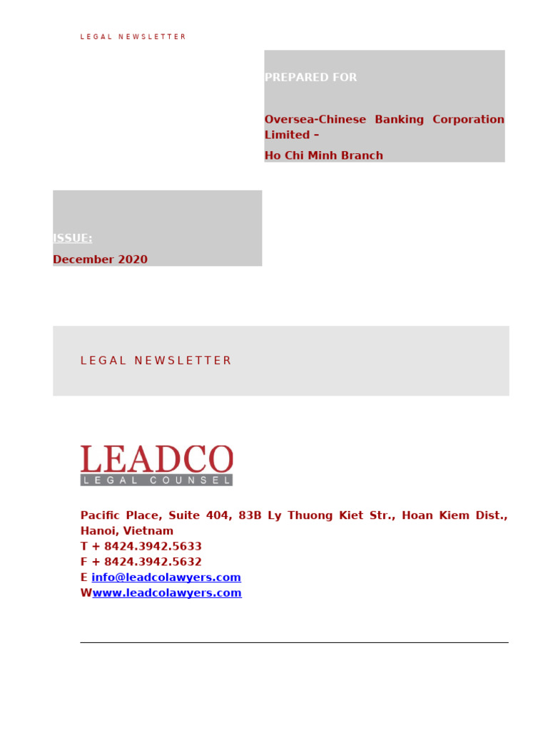 OCBC Banking Newsletter - Dec 2020 | PDF | Securities (Finance) | Legal ...