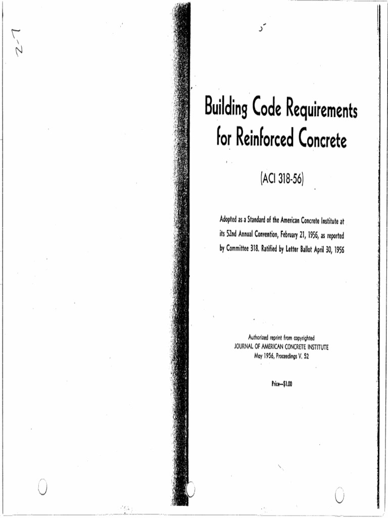 ACI 318 56 ACI Standard Building Code Requirements For Reinforced | PDF