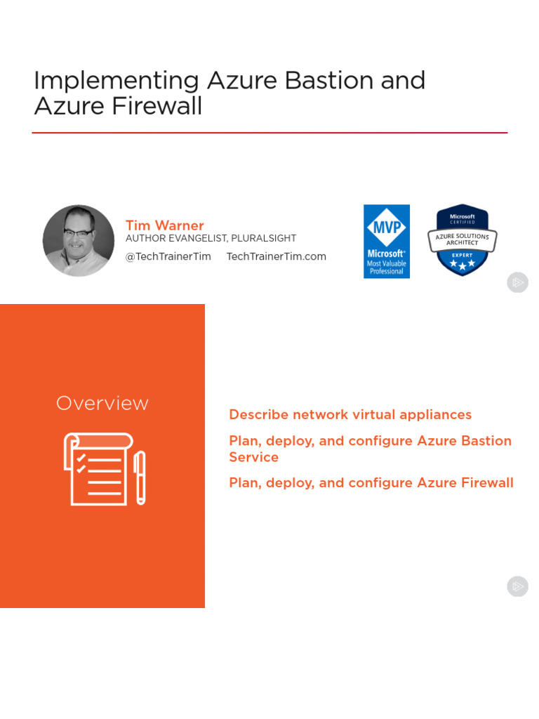 Implementing Azure Bastion and Azure Firewall Slides | PDF | Firewall ...