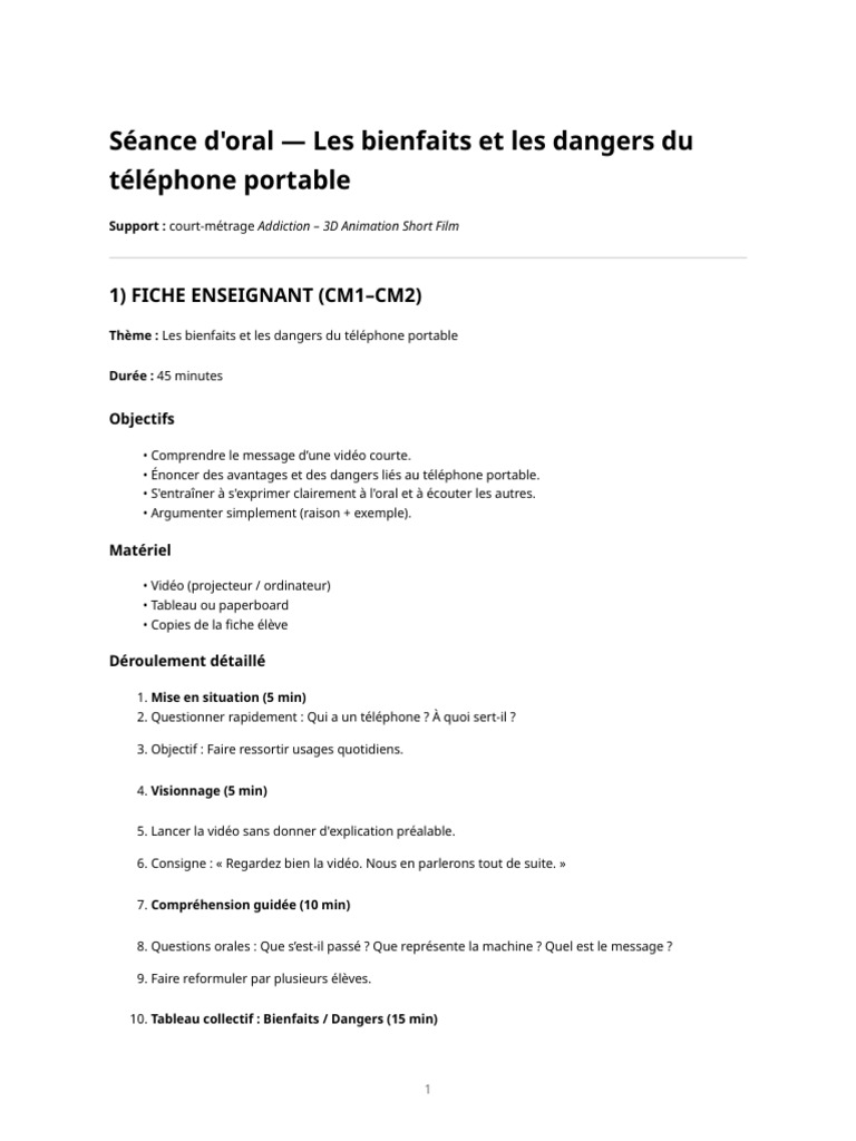 Bienfaits et dangers du téléphone portable | PDF | Sommeil
