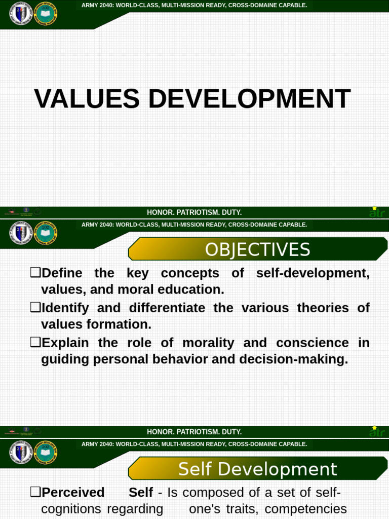 Values Development | PDF | Value (Ethics) | Self Concept