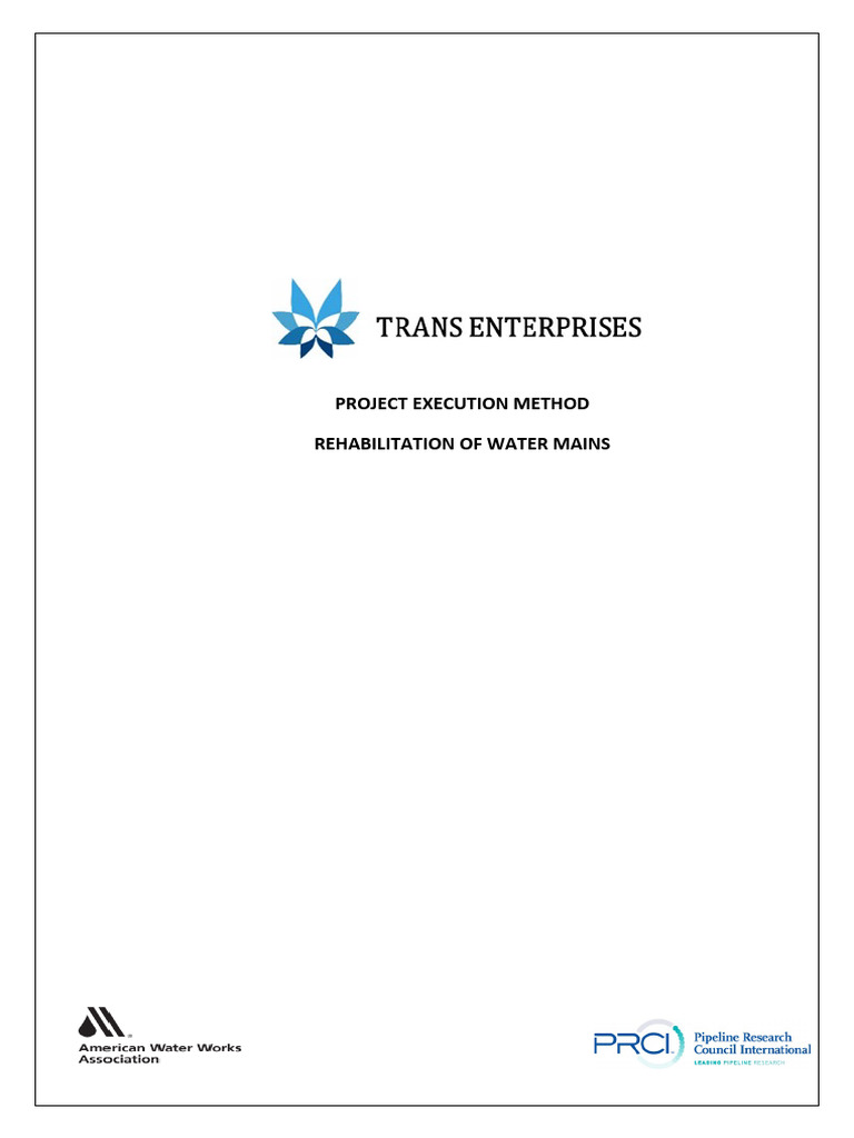Water Mains Rehabilitation Execution Plan | PDF | Pipe (Fluid ...