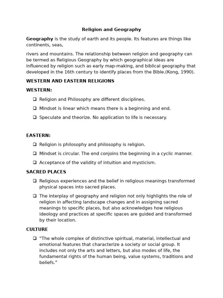 Religion's Influence on Geography | PDF | Faith | Shinto