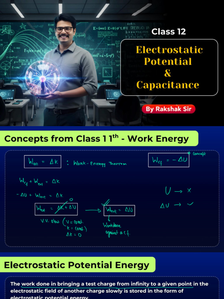 Class 12 Electrostatic Potential and Capacitance | PDF