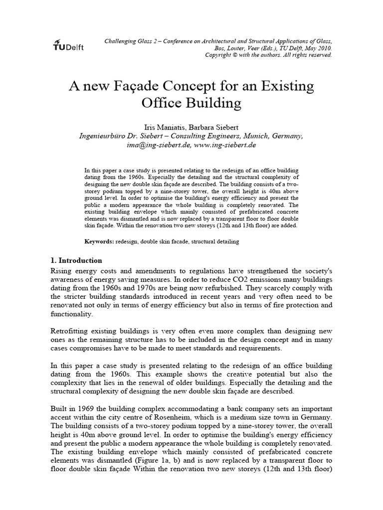 43-A New Façade Concept For An Existing Office Building | PDF ...