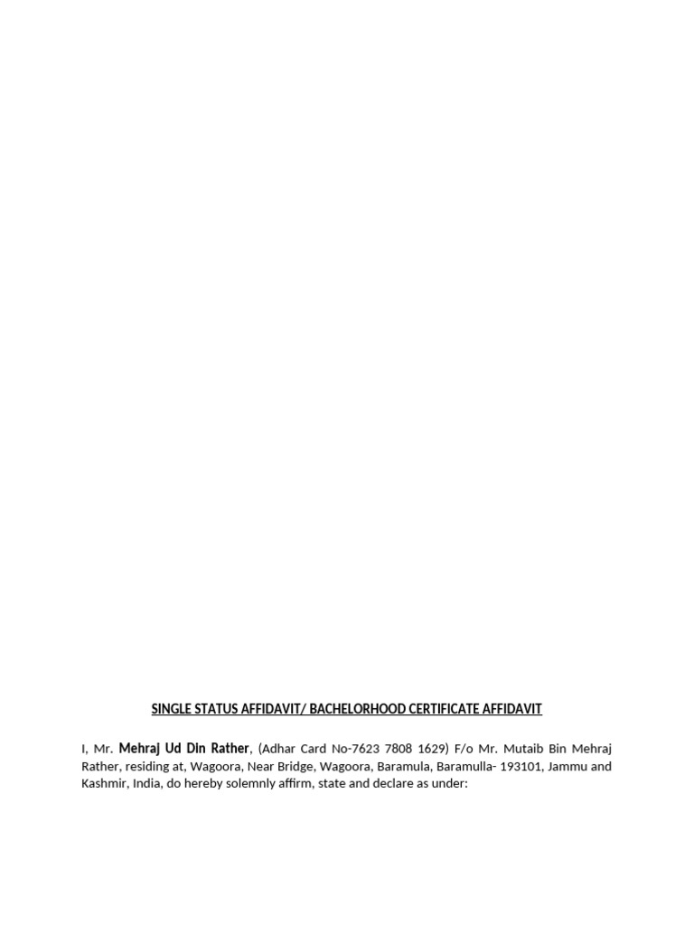 Parents Declaration | PDF